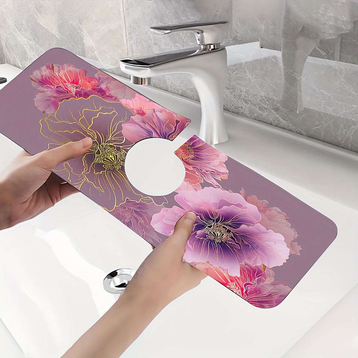 Pad Pattern Faucet Mat - Temu