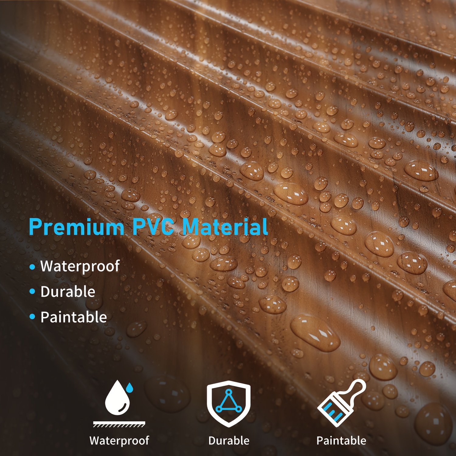 Stickgoo Wave 3d Wall Panels Brown Wood Grain Wall Panels - Temu