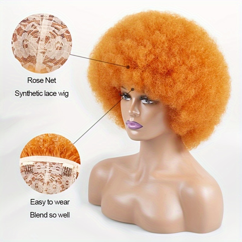 Afro Wig 70s Afro Wig Women Afro Wig Bangs Soft - Temu