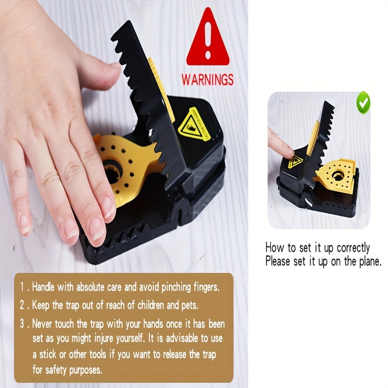 Rat Trap Reusable Mouse Traps Indoors Outdoors Effective - Temu
