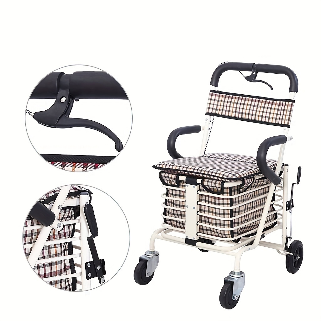 Rollator Walker Medical Walker For Seniors And Adults 4 Round Foldable ...
