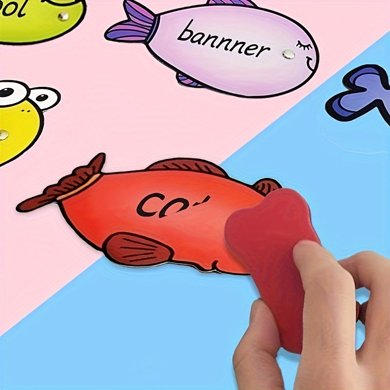 16 Fish Flashcards With 2 Sticks And 2 Pens - Creative Learning Tool ...