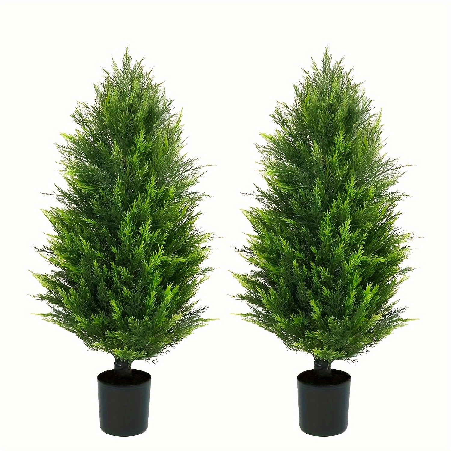 Комплект От 2 Изкуствени Кедрови Дървета Устойчиви На Ув Лъчи 91 44см Перфектни За Вътрешна