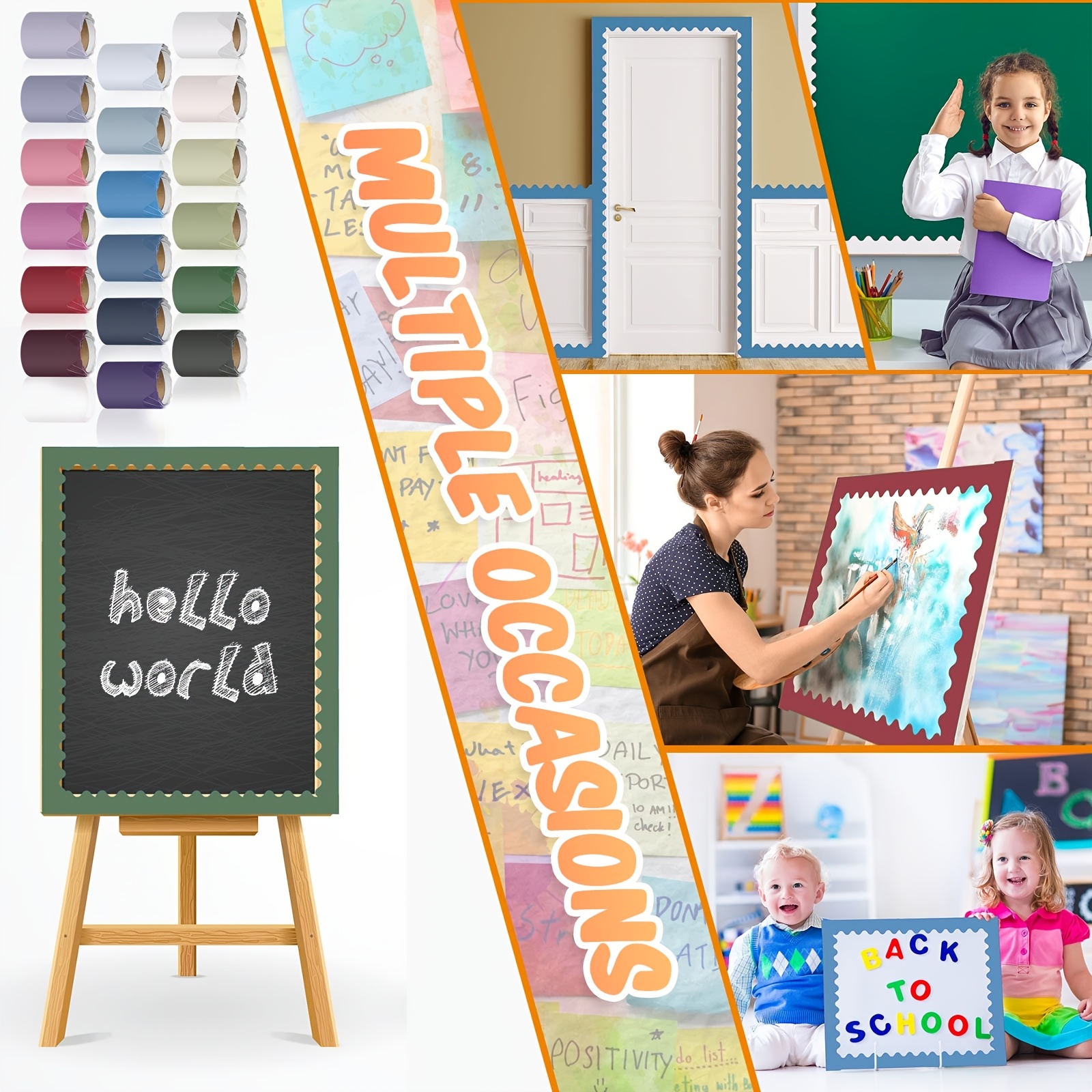 scalloped bulletin board borders in 18 colors polka dot - Temu