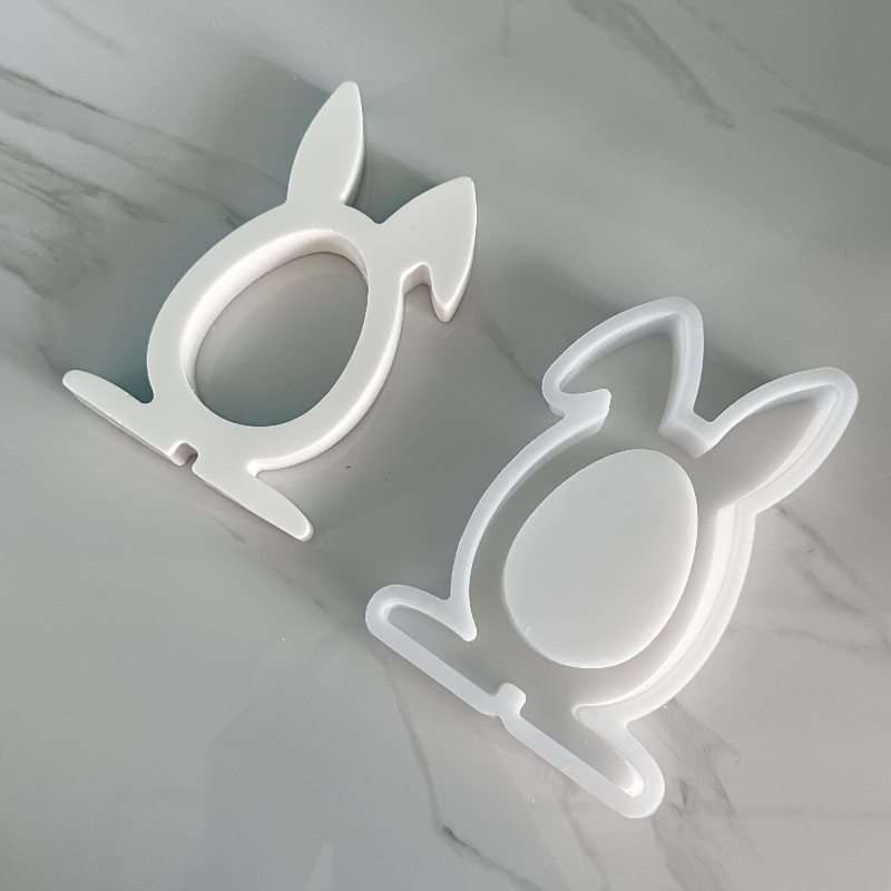 1pc Diy Rabbit Gypsum Ornaments Silicone Mold Easter Bunny - Temu ...