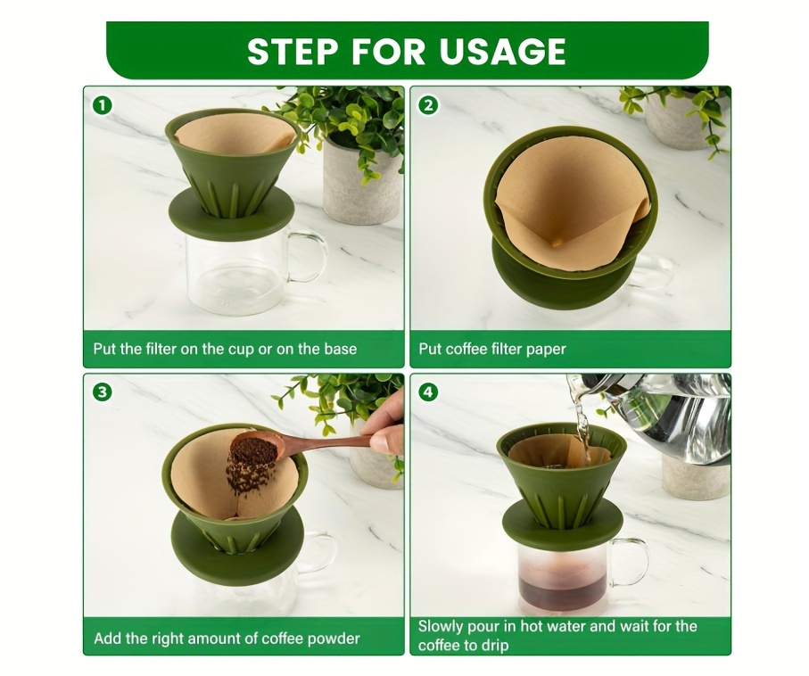 Silicone V60 Filter Collapsible Funnel Cone - Temu