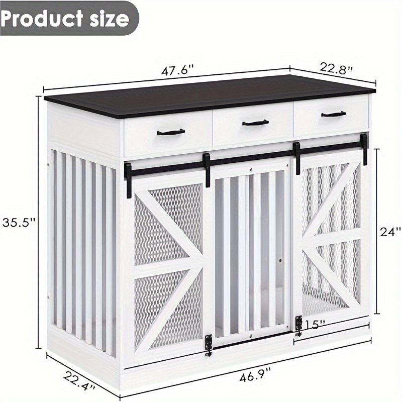 Versatile 2 in 1 Large Dog Crate Adjustable Dividers Storage - Temu