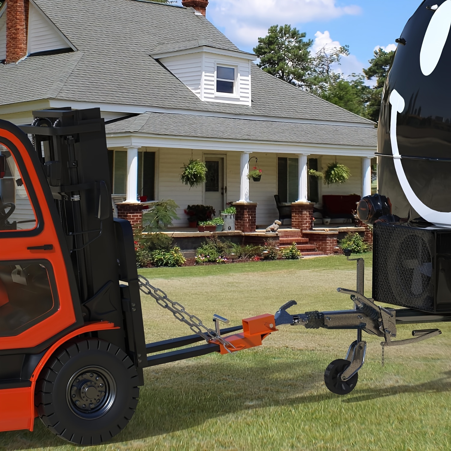 Universal Forklift Trailer Hitch Attachment Clamp Receiver - Temu