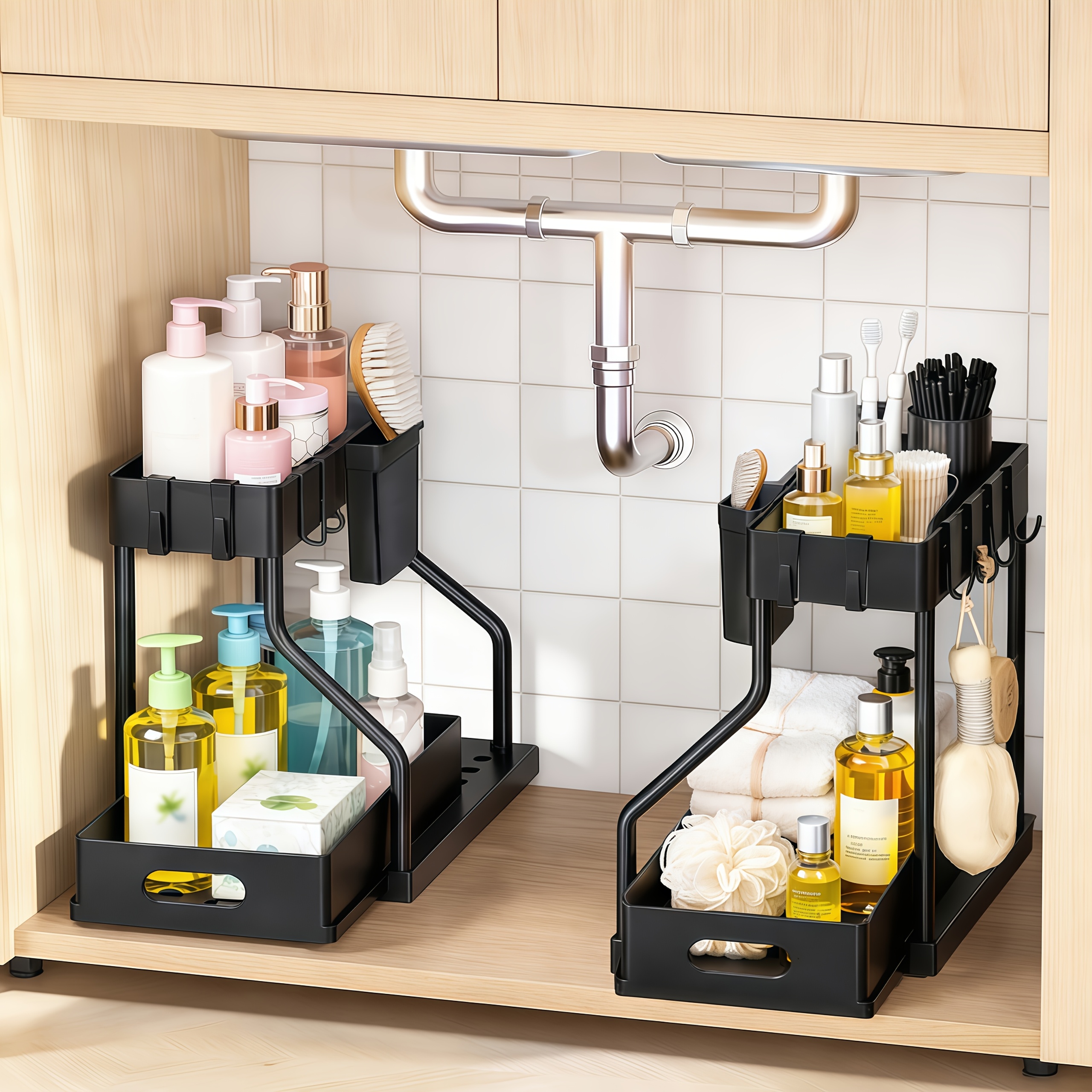 under sink pull out organizer sold on Temu United States