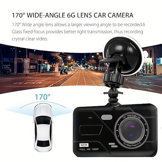 Car Dvr Dash Cam Front Rear Touch Screen 1080p Dash Cam - Temu