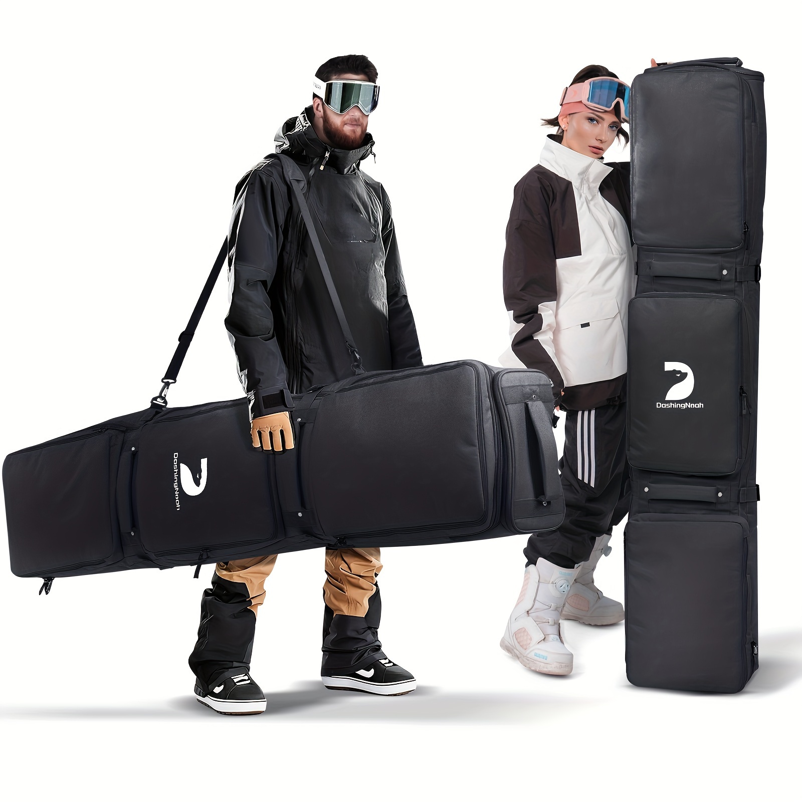 double rolling ski bag waterproof snowboard bag wheels air Temu
