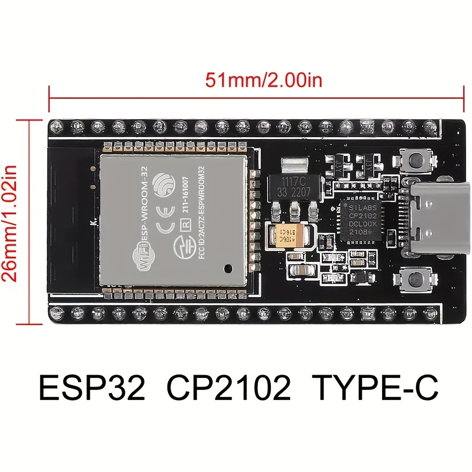 Esp32 Development Board With Type-c, Ch340c/cp2102, Wifi Module, Ultra ...