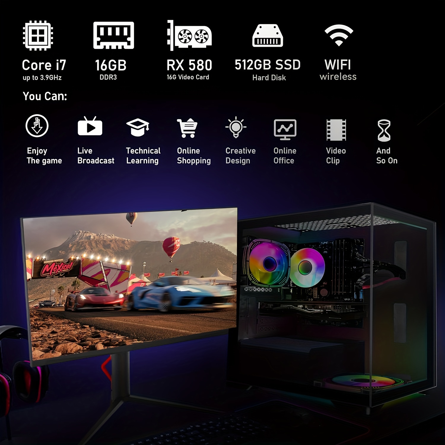 gaming pc sold on Temu United States