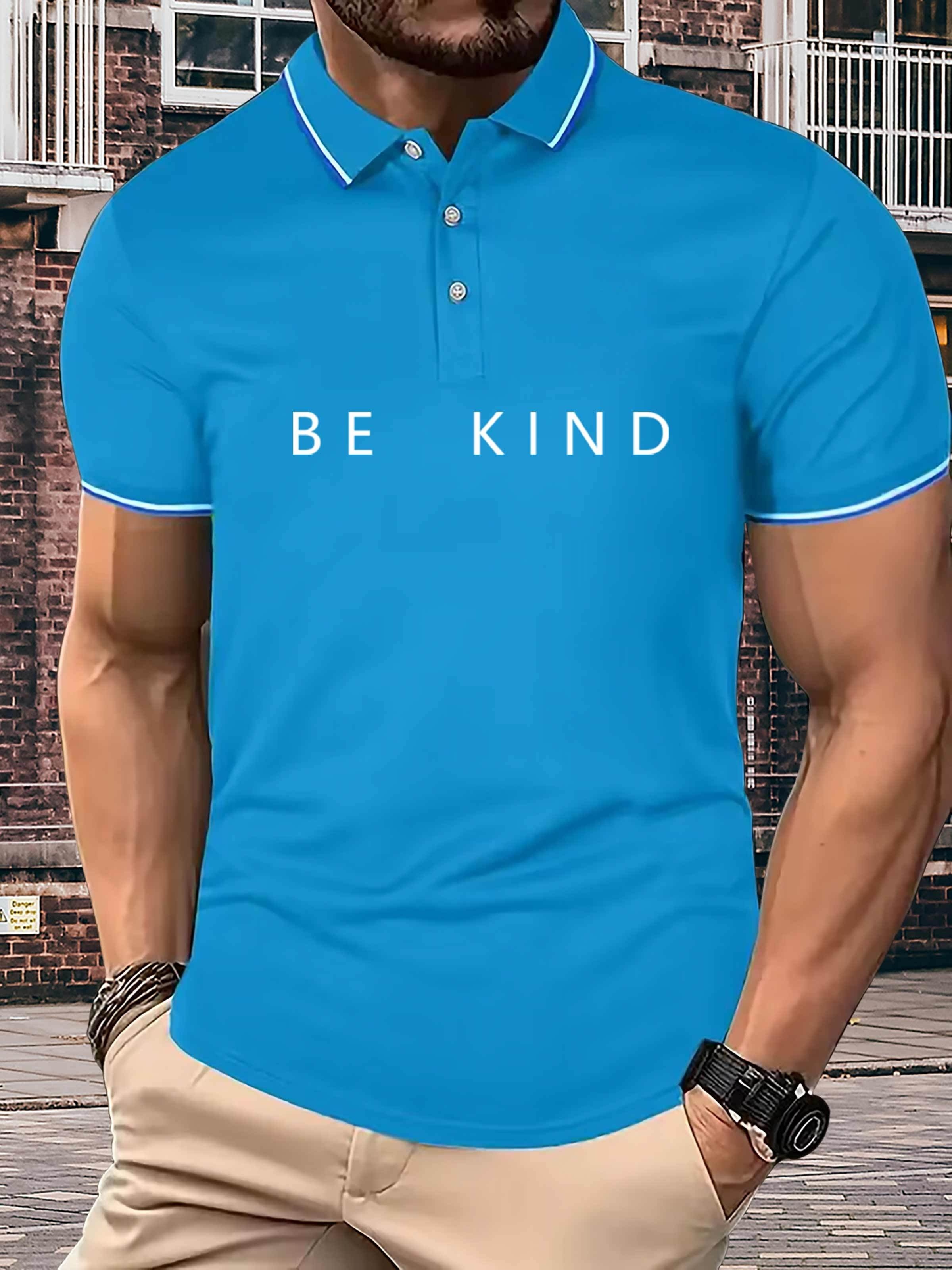 Kind Print Men's Summer Breathable Golf Short Sleeve Shirts - Temu Ireland