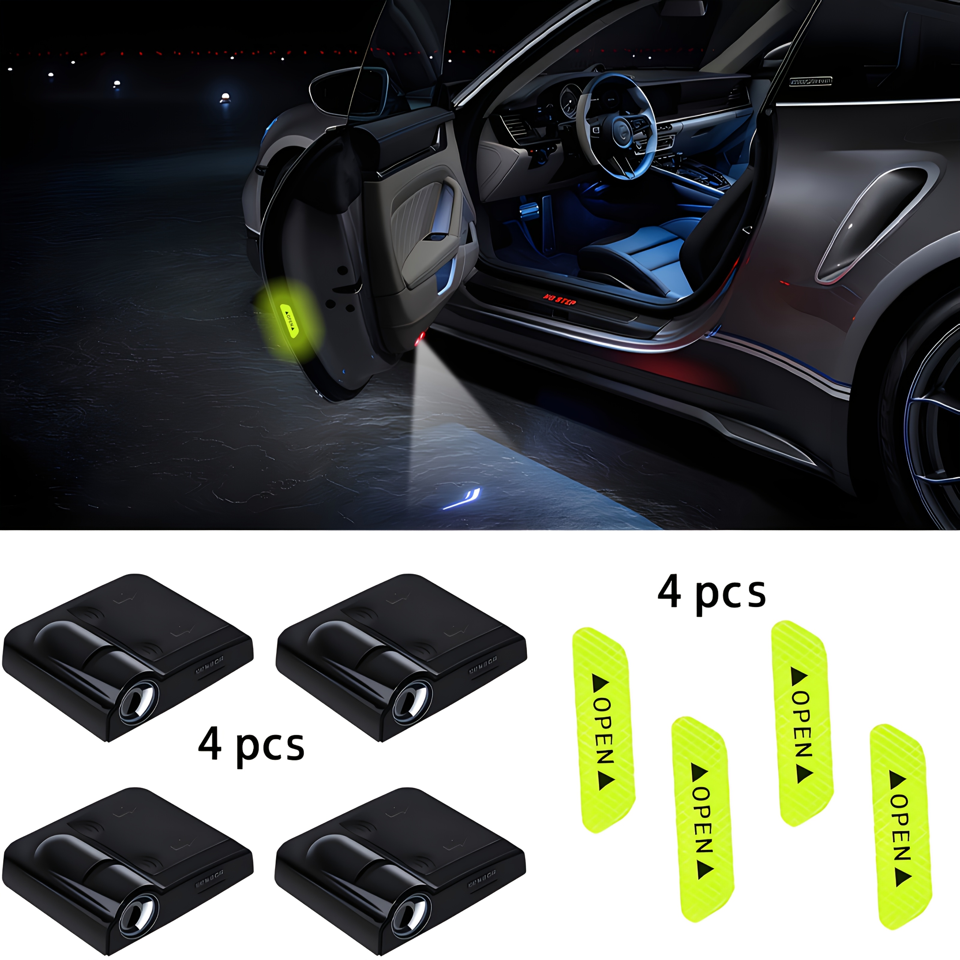 Bmw Lights For Door Logo 4Pcs Custom Logo LED Projector Lights - Car ...