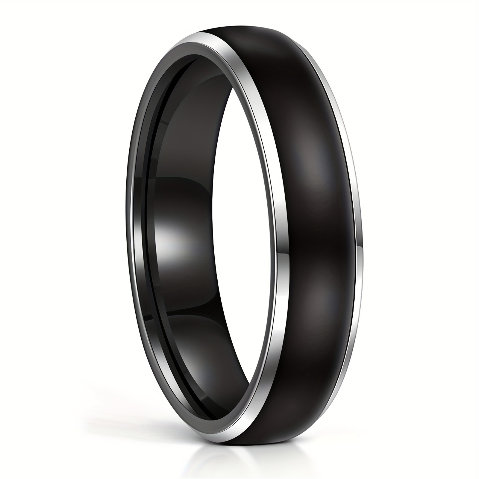 Sleek Classic Tungsten Steel Ring Men Available In Usa Sizes - Temu Ireland