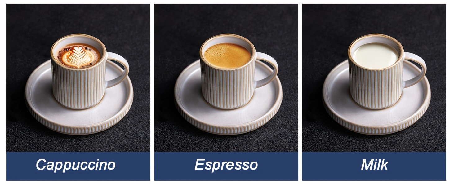 Espresso Cups Saucers Set 3 Ounce Stoneware Cup - Temu