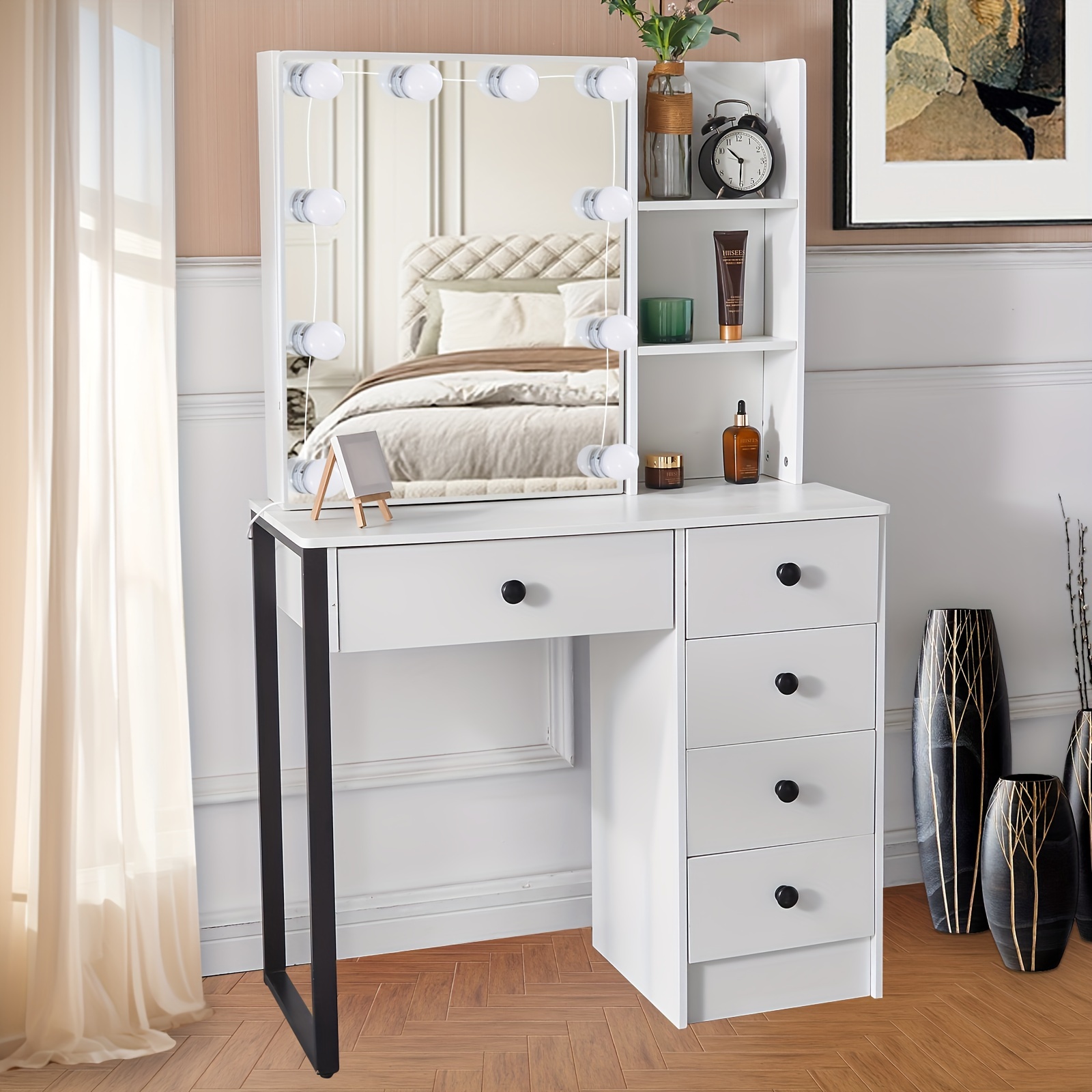 Makeup Vanity With Lights And Drawers - Free Returns Within 90 Days ...