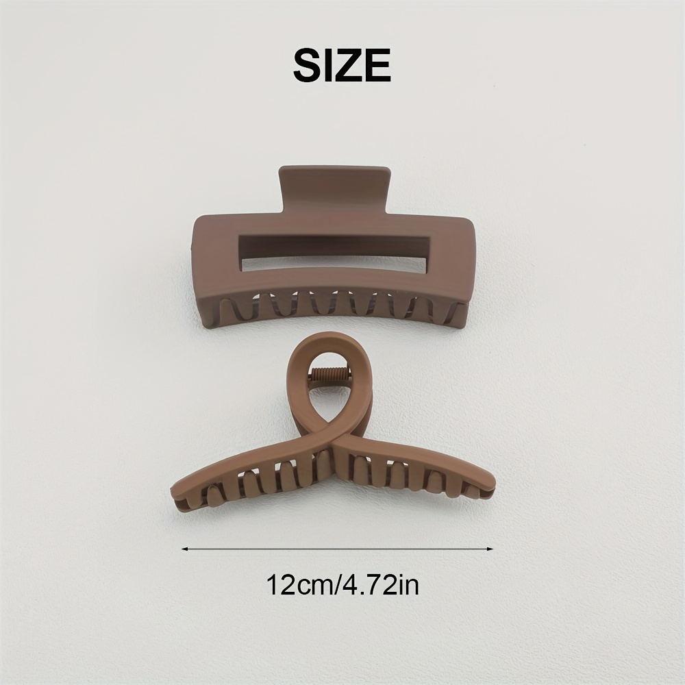 Solid Color Hair Grab Clips Non Slip Ponytail Holders Hollow - Temu United