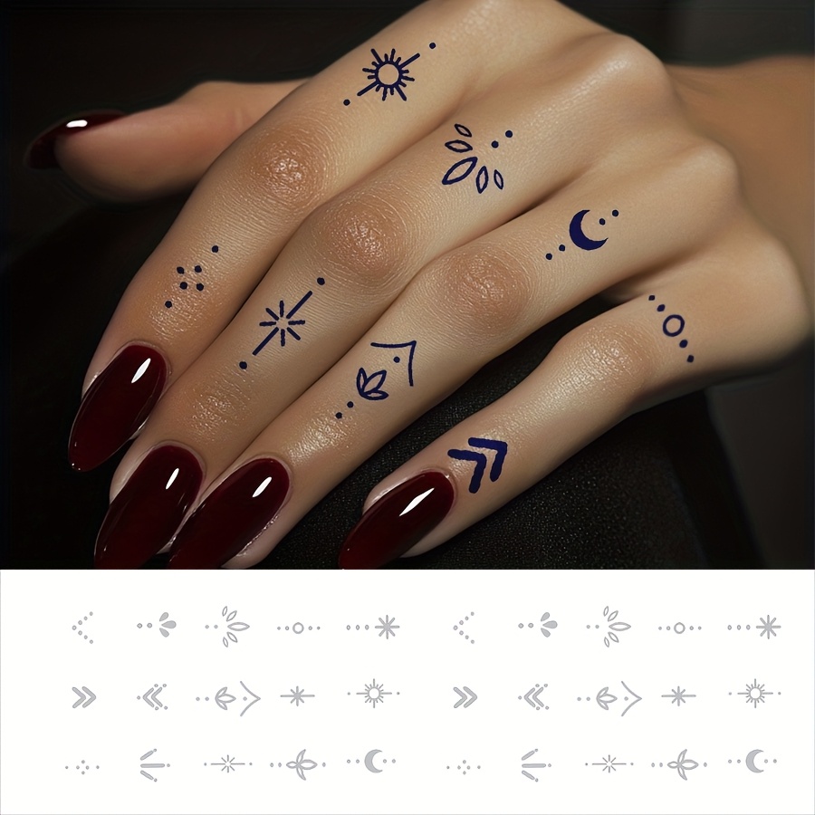 Half Moon Finger Tattoos