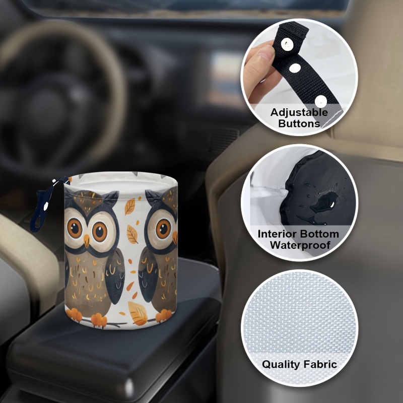 Owl themed Car Trash Versatile Organizer Kitchen Camping - Temu