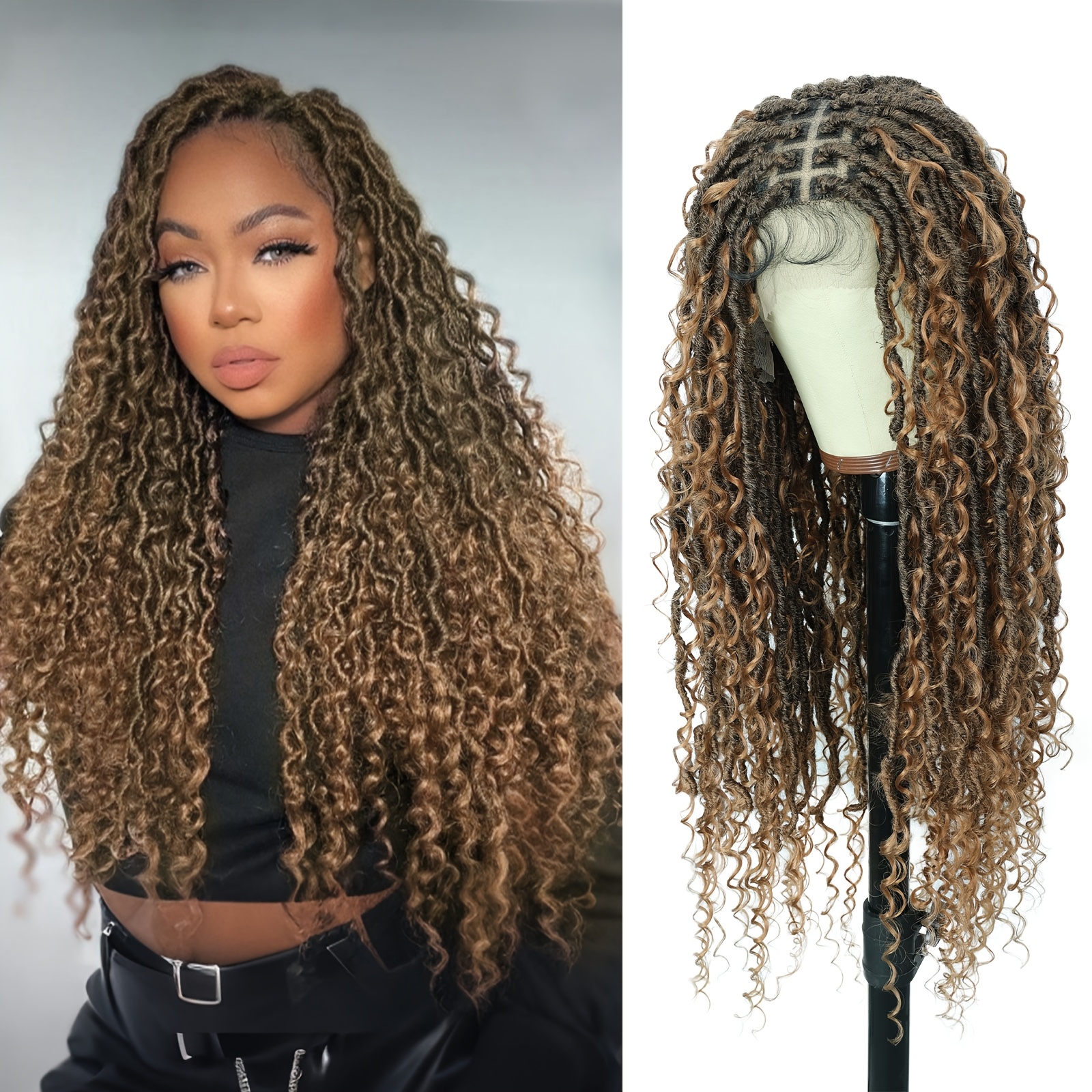 braided hair wigs sold on Temu United States