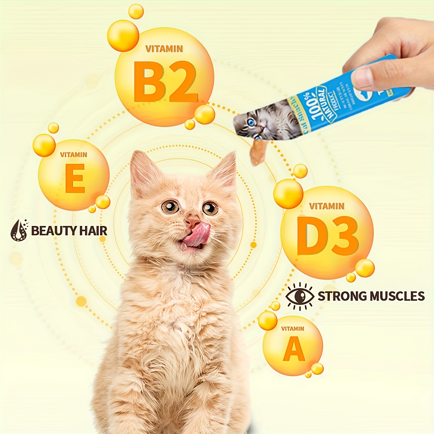 60 Tubes Cat Treats Cat Snacks, Grain-free, Creamy Puree With Chicken ...