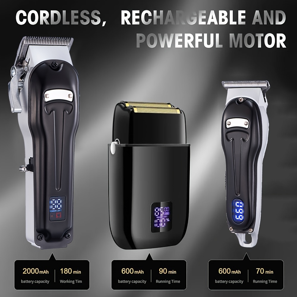 Ensemble 4 Pièces Coupe Cheveux Rasage Comprenant Tondeuses - Temu