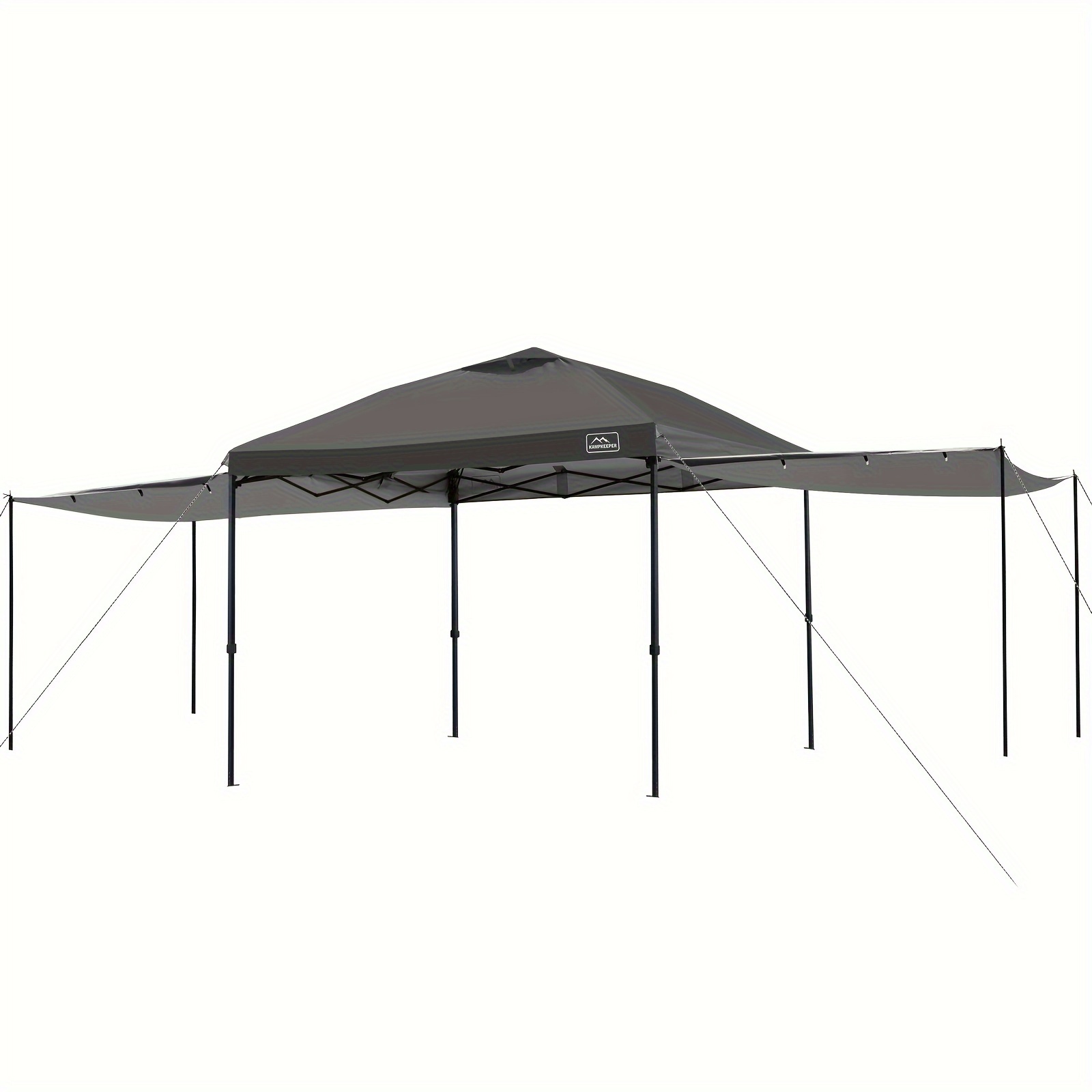 Kampkeeper 10x10 Pop Up Canopy Tent With 2 Sidewalls Silver-coated ...