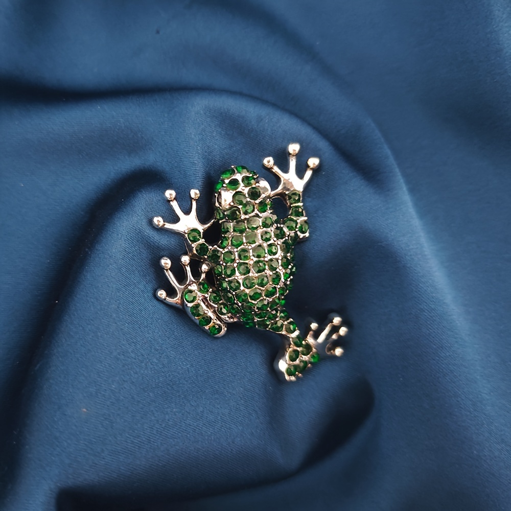 Retro Frog King Brooch Pins Men Enamel Rhinestone Animal - Temu Ireland