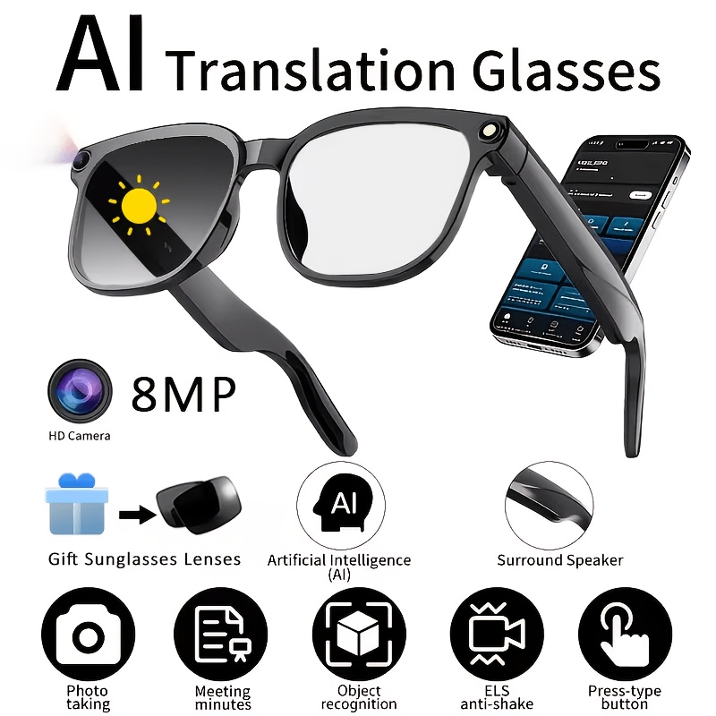 smart sunglasses sold on Temu United States
