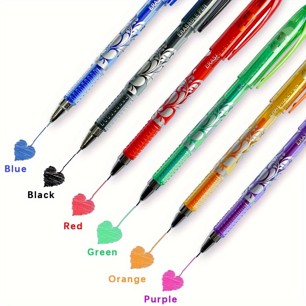 Neutral Erasable Pen 6 Color Special Rubber Color Oval - Temu Canada