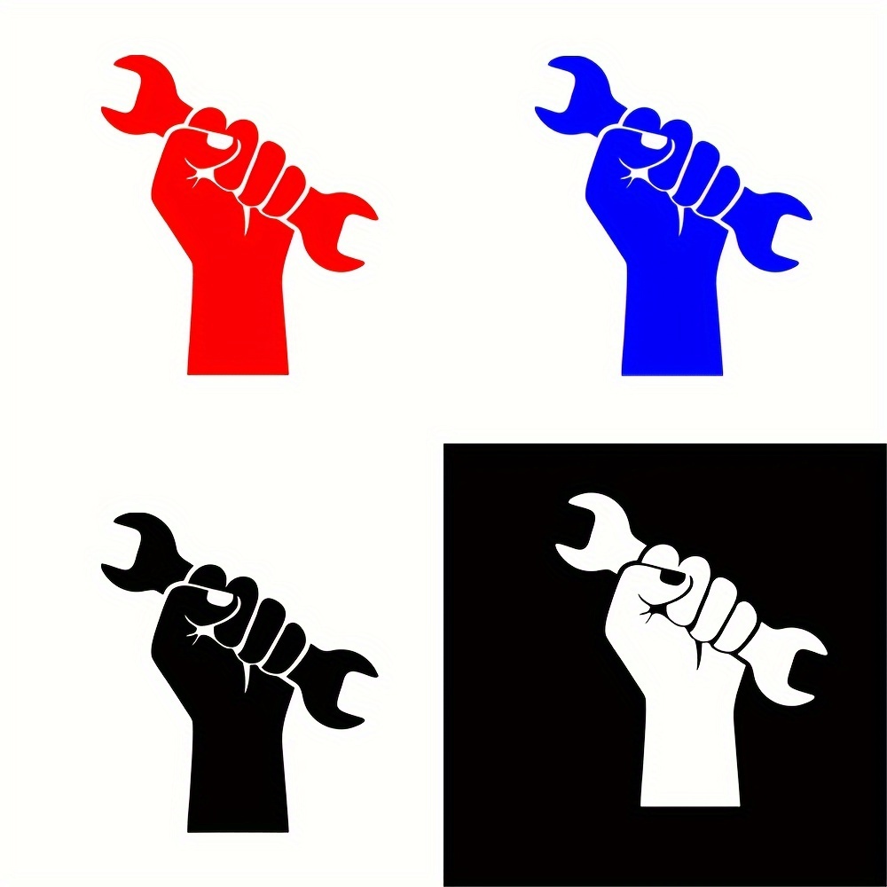 third model gesture wrench stickers in red blue black white - Temu New ...