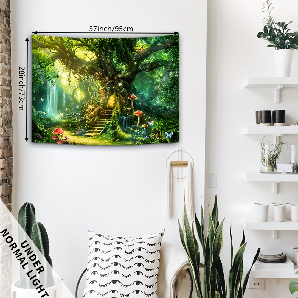 Forest Tree Mushroom Glow Tapestry Large - Temu South Africa
