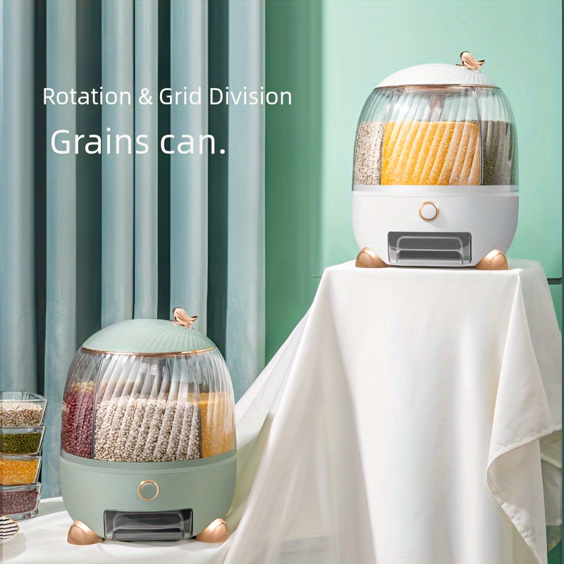 1pc Smart Seal Rotating Cereal Dispenser - Dry Food Storage Container ...