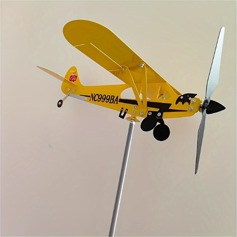 1 Set Piper J3 Cub Airplane Weathervane Airplane Wind Spinner Metal ...