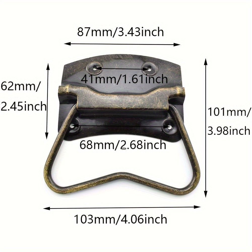 Vintage Wooden Box Puller Handle Side Panel Mount Suitcase - Temu Canada