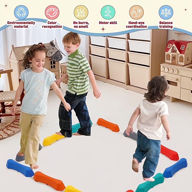 Sensory Balance Toys Obstacle Course Motor Skills Kids Stepping Stones ...