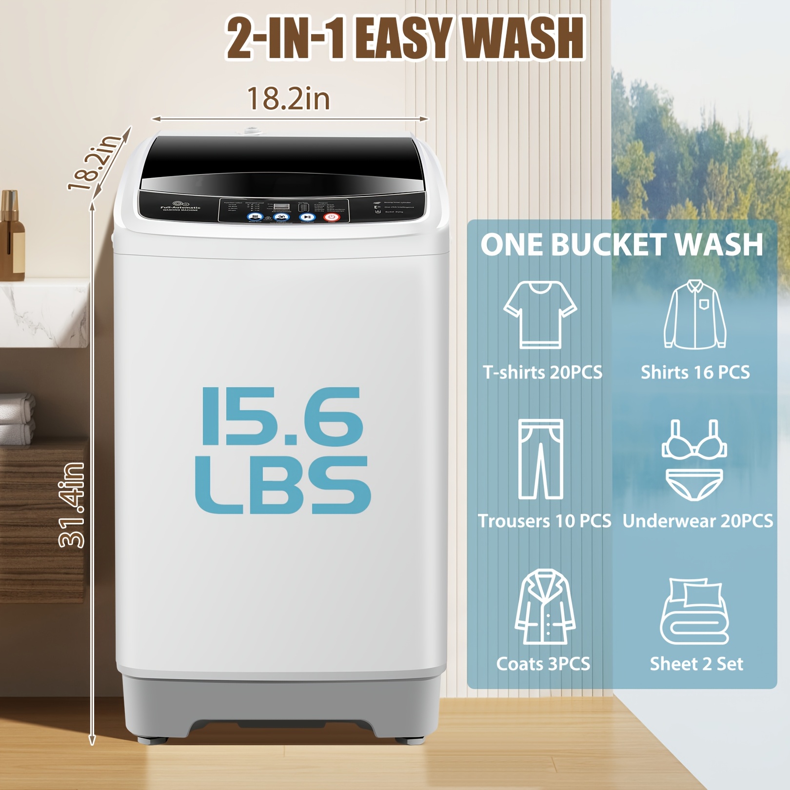 portable washing machines and dryers sold on Temu United States