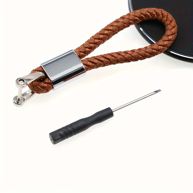 creative weaving metal car keychain for men fashion pendant keychain ...