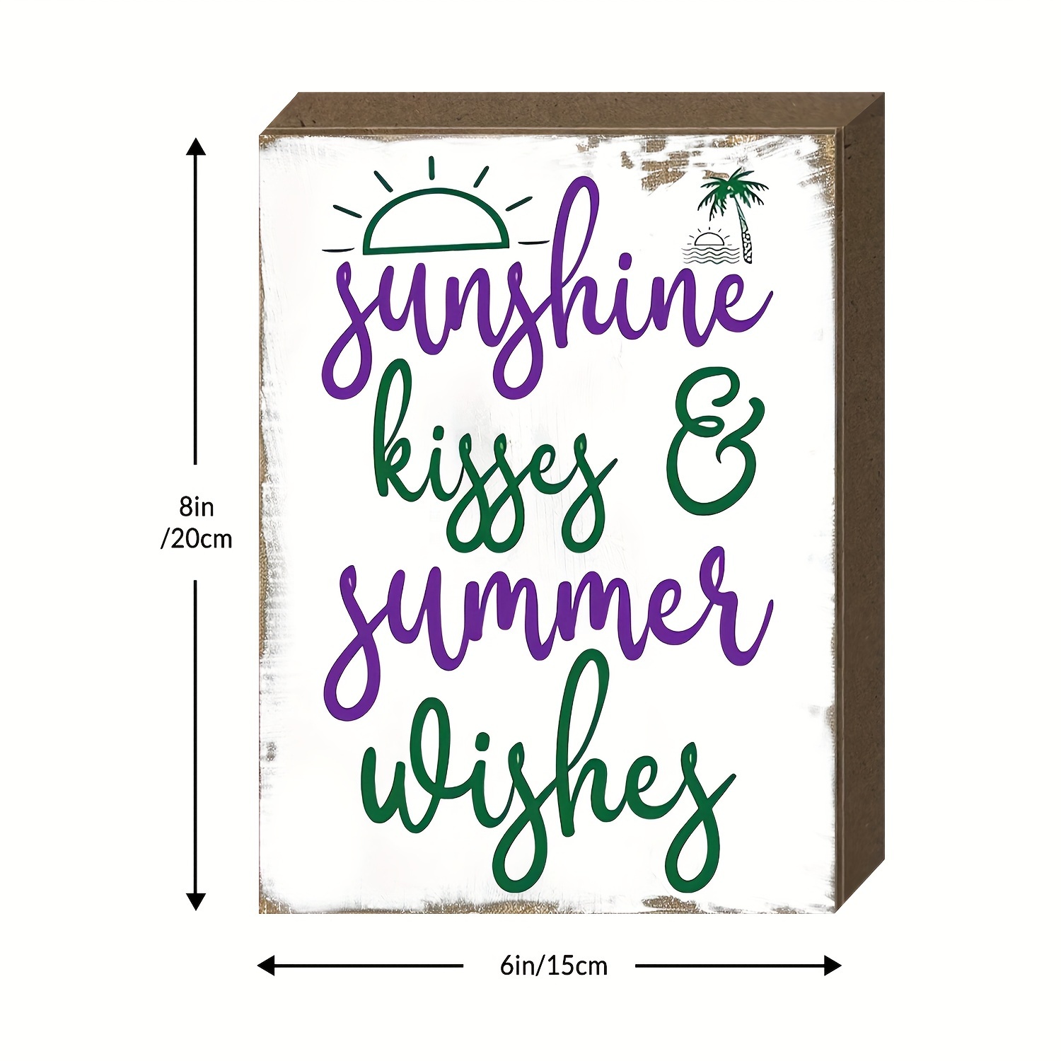 Letrero Caja Madera Verano Besos Sol Deseos Verano Letrero - Temu Mexico