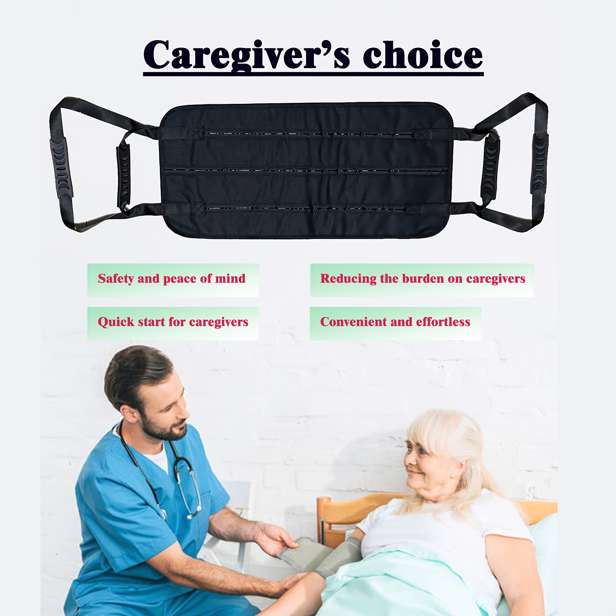 Transfer Sling Padded Assist Gait Belt Heavy Duty Patient - Temu