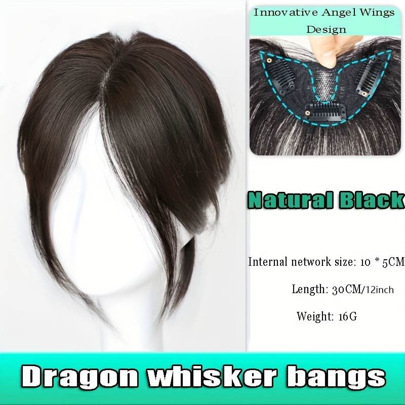 3d Hair Bangs Hair Topper Hair Bangs Human Hair Clip In Hair - Temu Canada