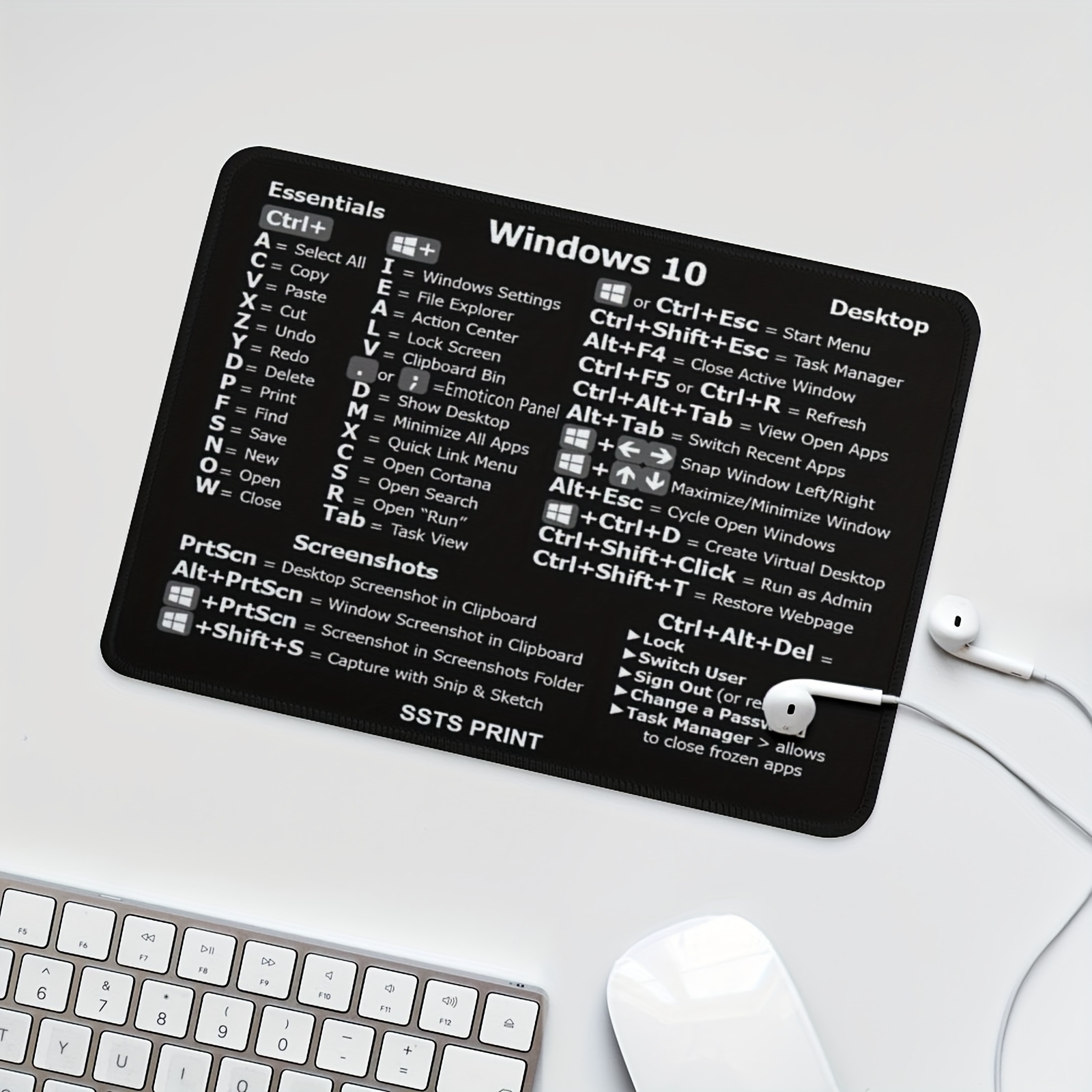 Shortcut Sheet Mouse Pad – Ergonomic Rubber - Temu