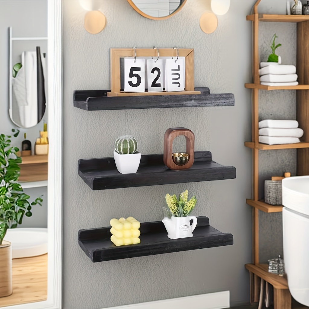 Rustic Floating Shelves Wooden Display Rack Picture Frames - Temu Australia