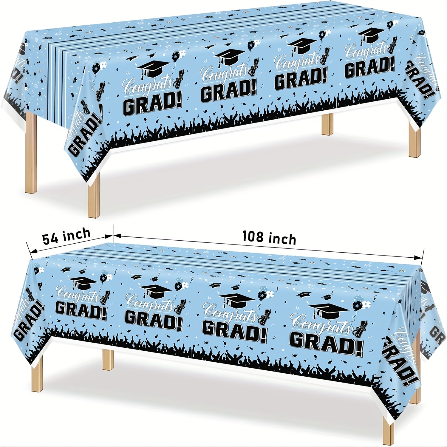 Light Blue 2024 Graduation Decorations Graduation Plates - Temu