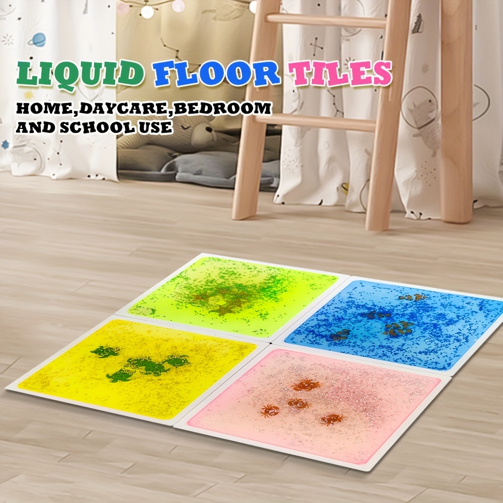 Liquid Floor Tiles: Sensory Decorative Squares Home Daycare - Temu