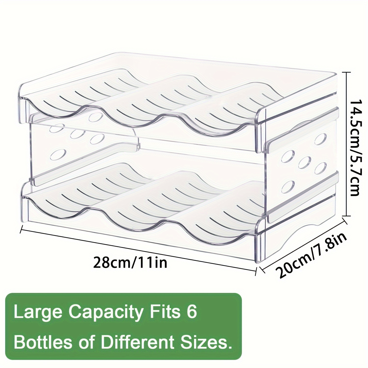 Stackable Plastic Wine Rack Organizer Tabletop 2 tier Water - Temu