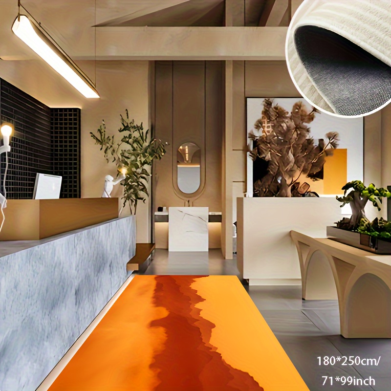 שטיח קטיפה מלאכותי בצבעים בהירים, אנטי-עייפות מרופד נגד החלקה, ניתן לכביסה במכונה, מתאים לקישוט ...