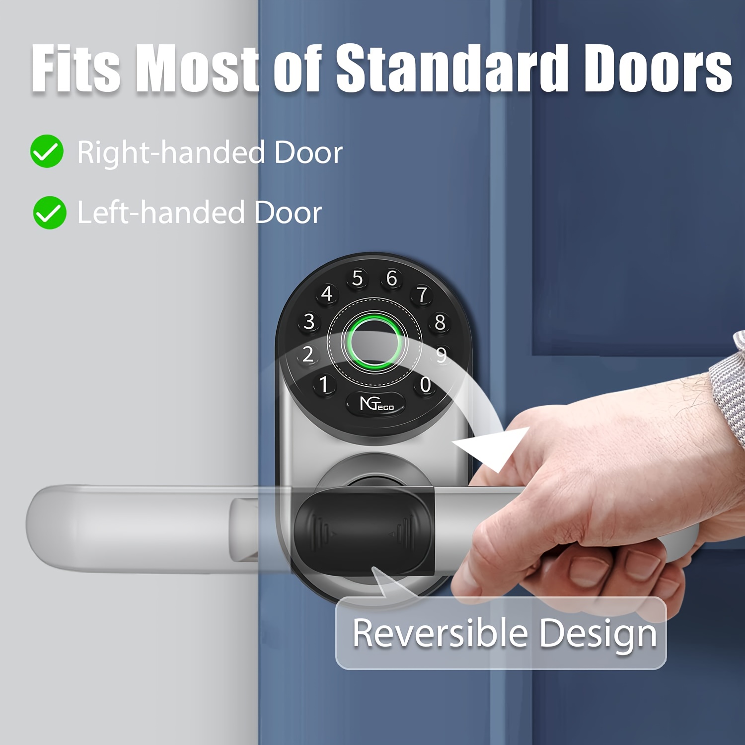 Fingerprint Keyless Entry Door Lock Smart Wifi Lock - Temu